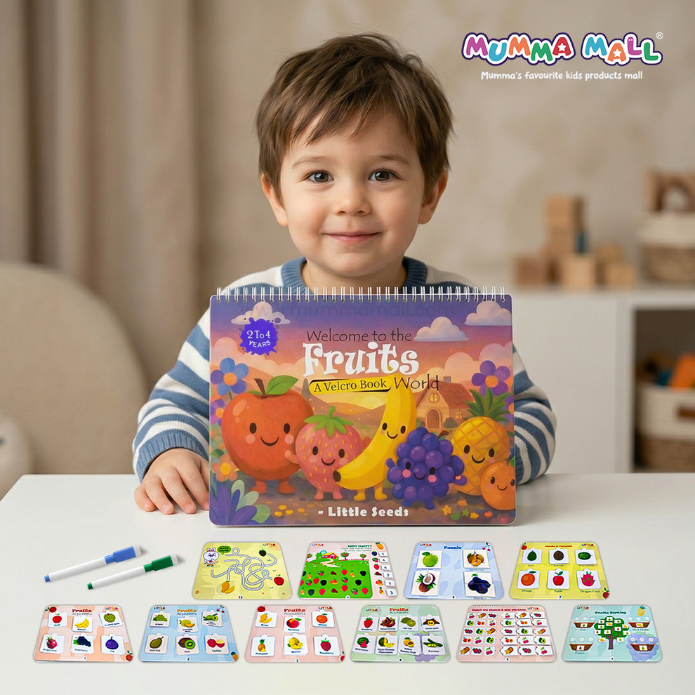 Fruits Puzzle and Matching Book for Kids with Velcro Activities, Sorti ...