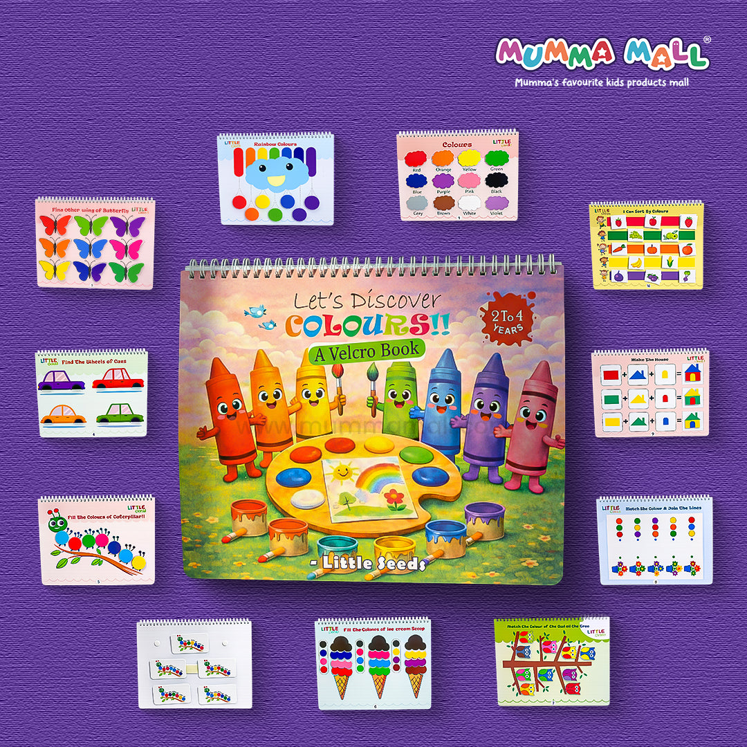 Colours Sorting & Matching Velcro Learning Book for Kids (Ages 2–4) wi ...